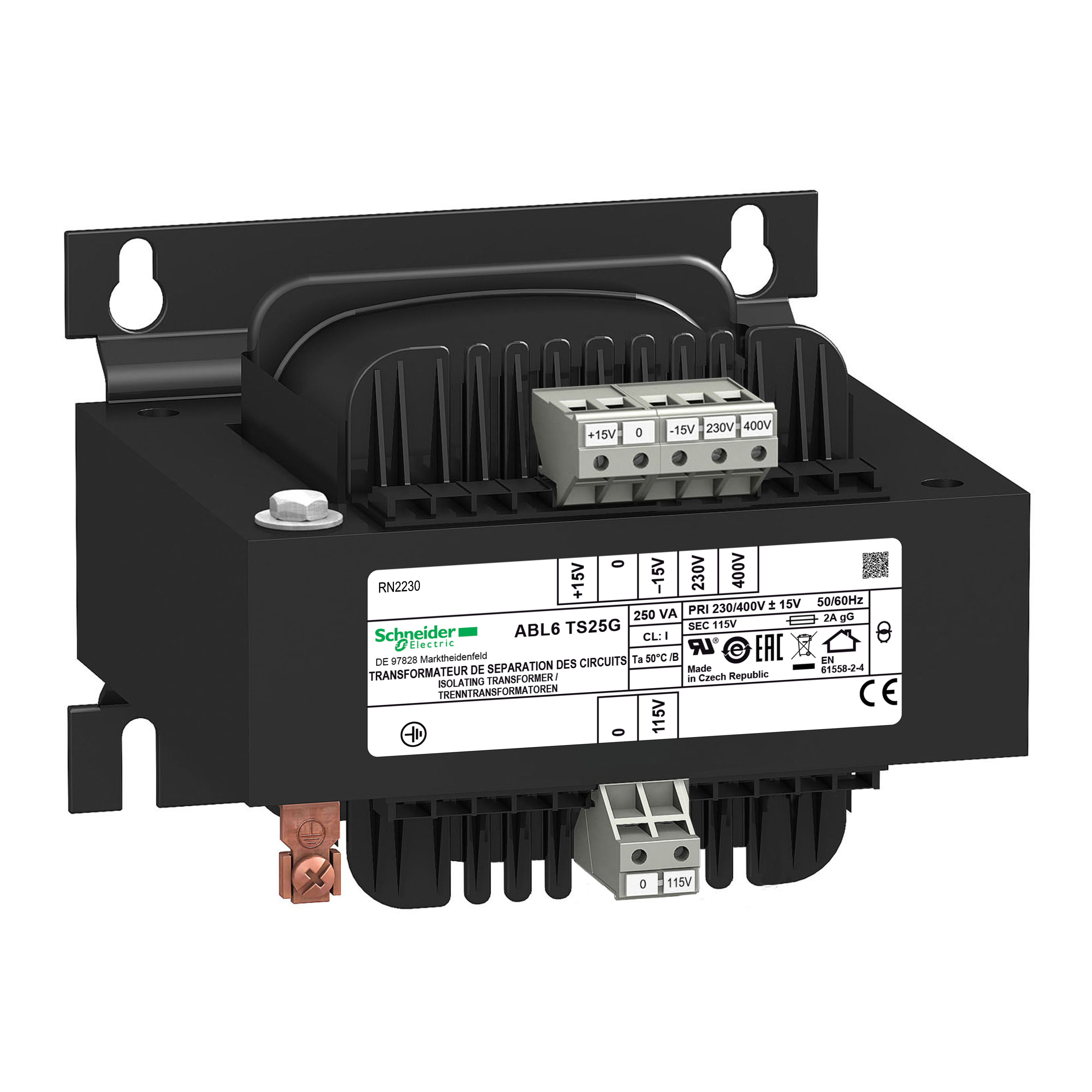 Trf 230-400/115V 250Va ABL6TS250U – RMS Measurement and Control