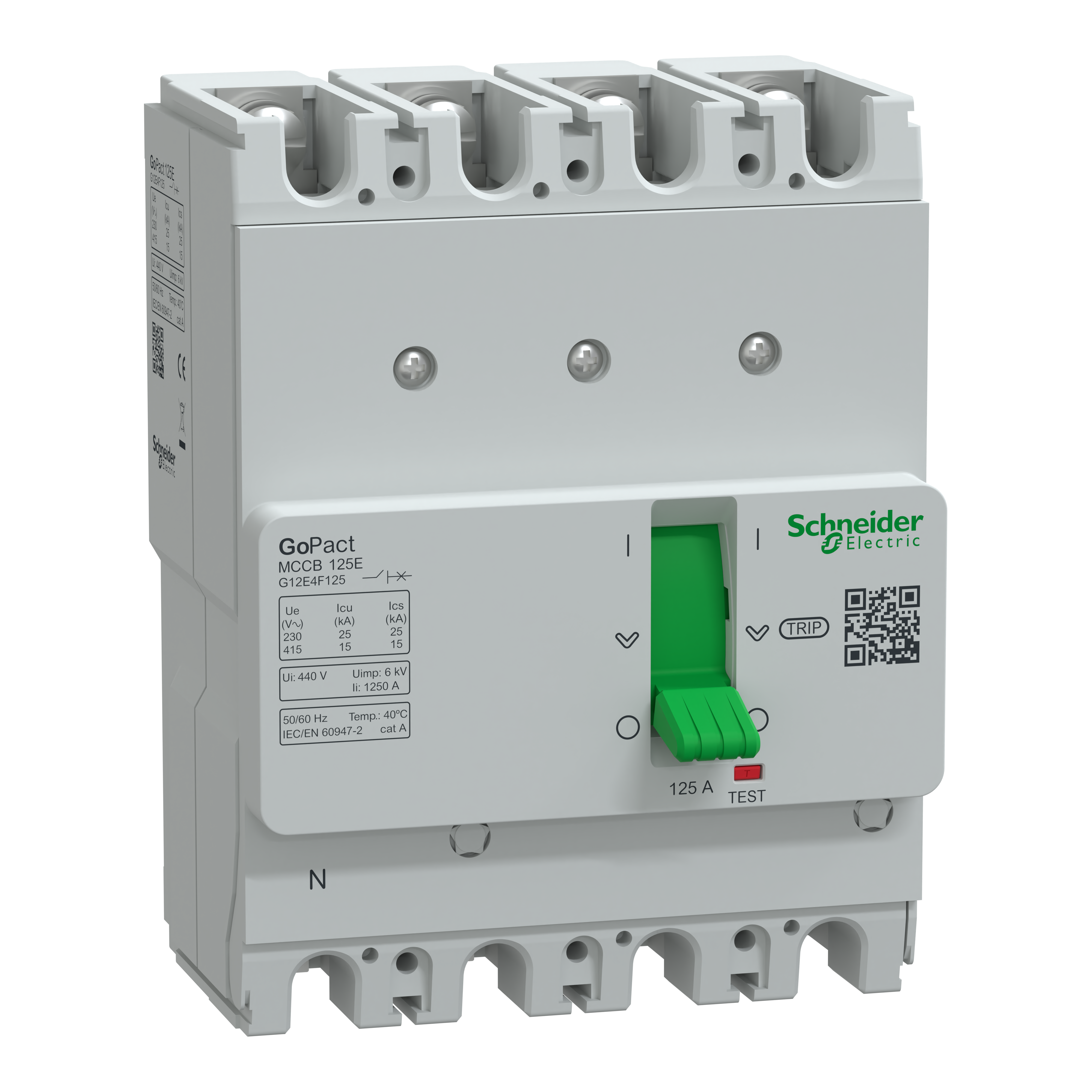 GOMCCB 125E 4P4D 125A FIX G12E4F125 – RMS Measurement and Control