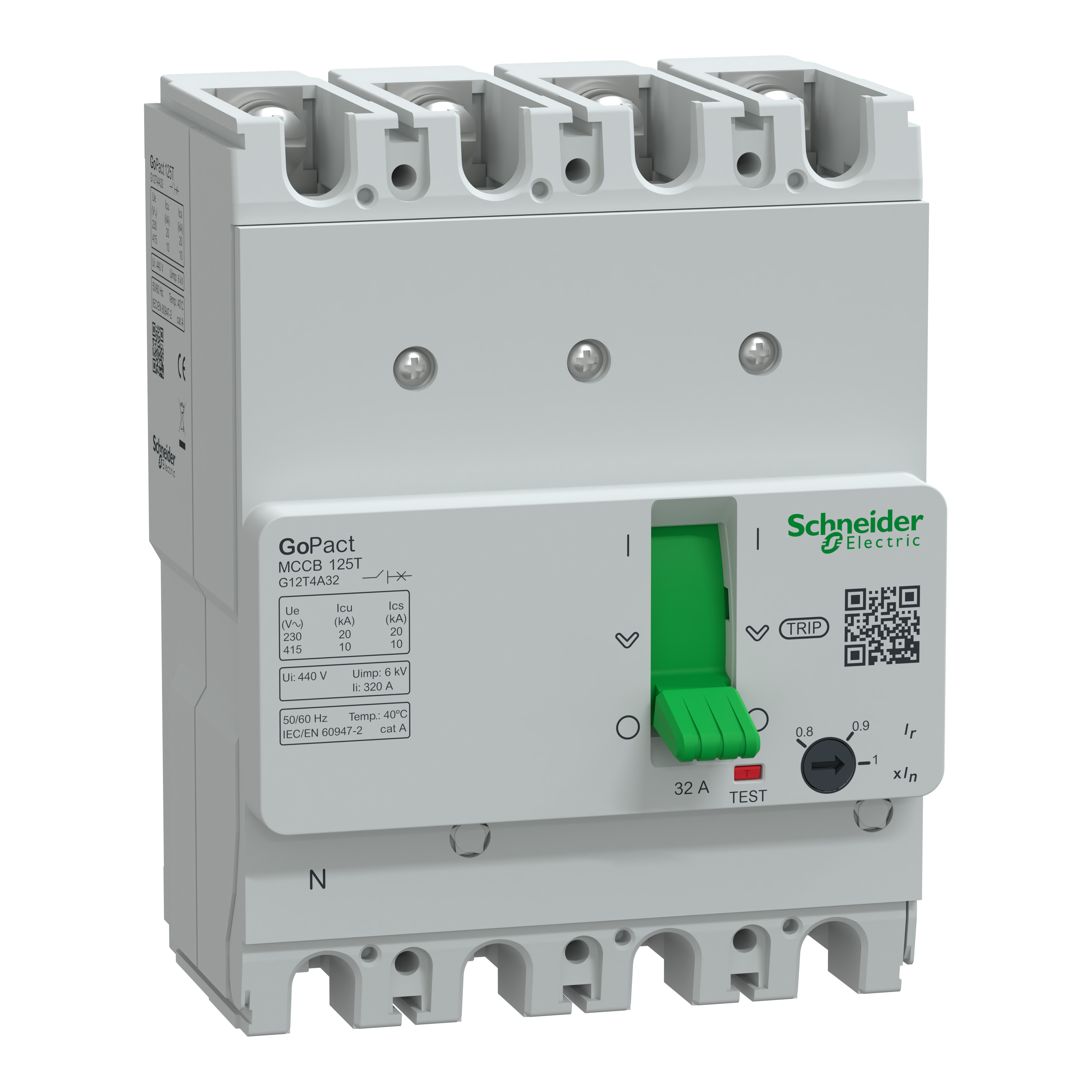GOMCCB 125T 4P4D 32A ADJ G12T4A32 – RMS Measurement and Control